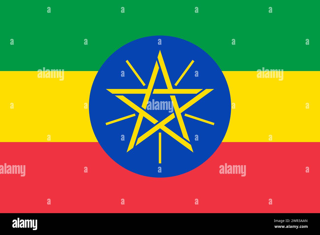Ethiopia vector flag in official colors and 3:2 aspect ratio Stock ...