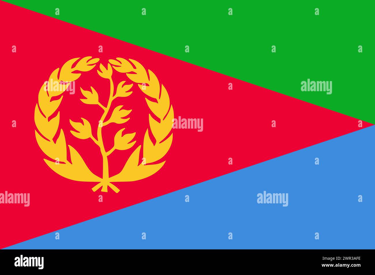 Eritrea vector flag in official colors and 3:2 aspect ratio Stock ...