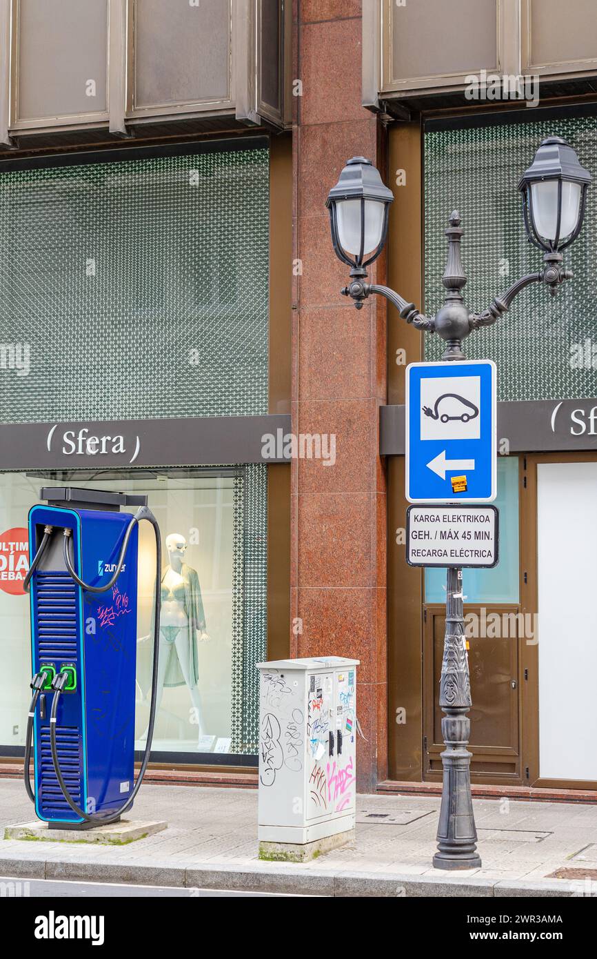 electric vehicle charging station in Bilbao-Basque country-Spain.11-3 ...