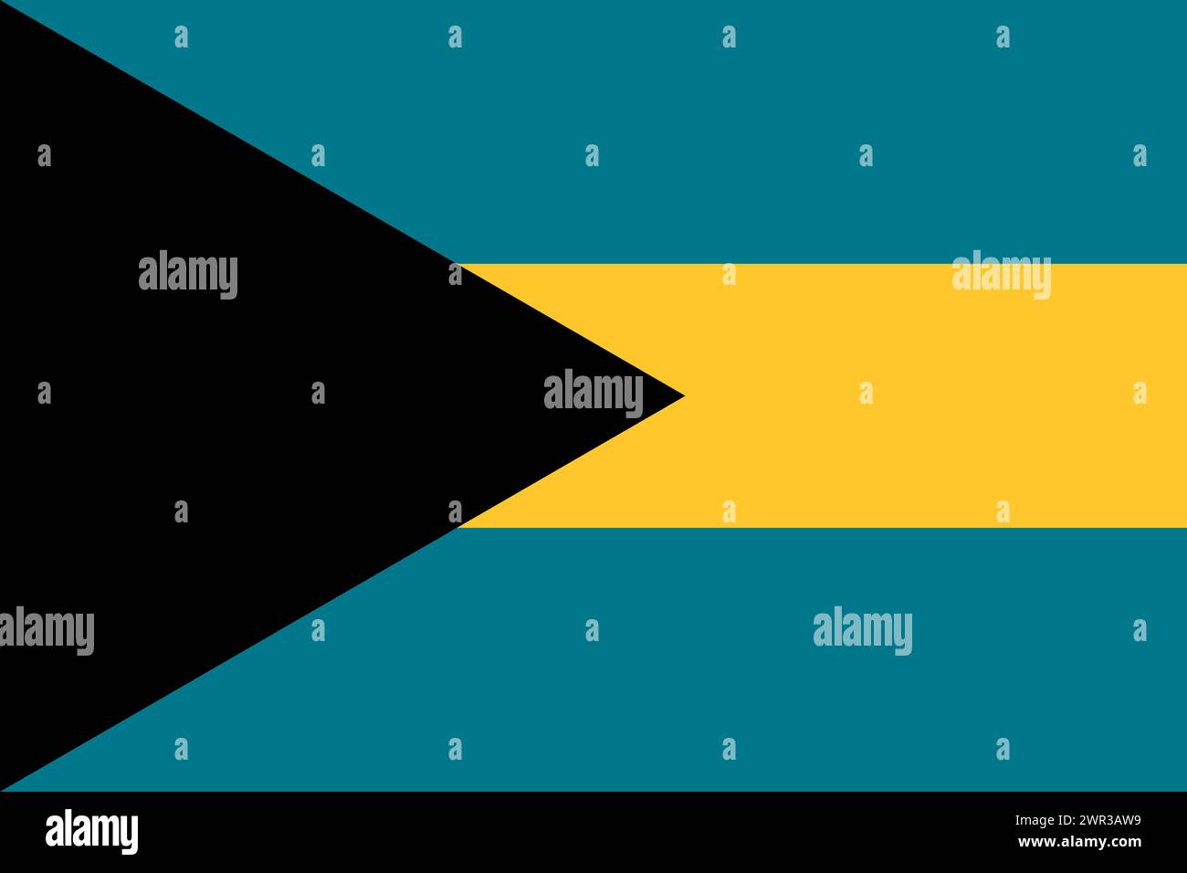 Bahamas vector flag in official colors and 3:2 aspect ratio Stock ...
