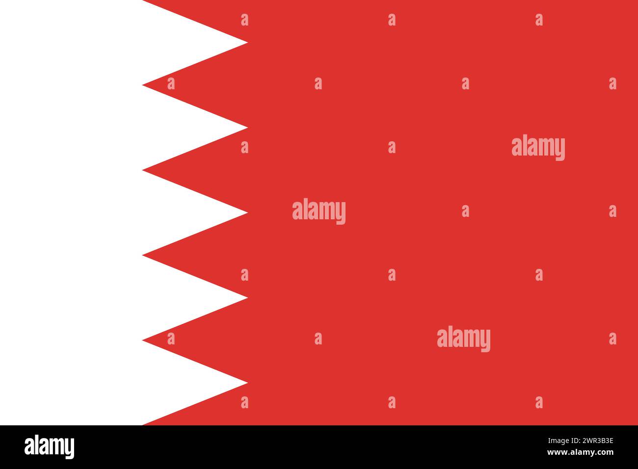 Bahrain vector flag in official colors and 3:2 aspect ratio Stock ...