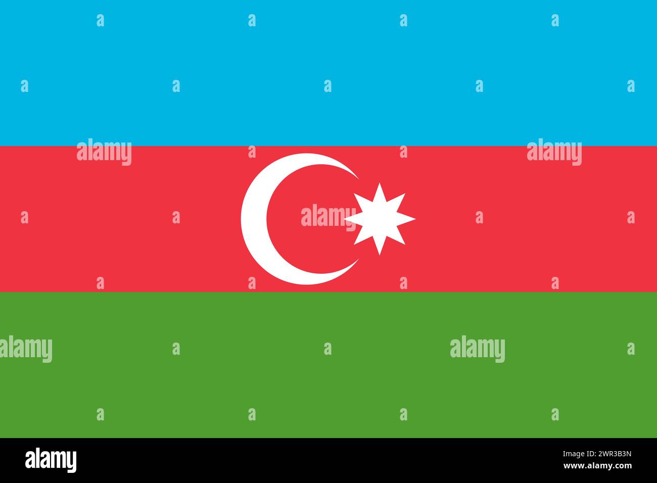 Azerbaijan vector flag in official colors and 3:2 aspect ratio Stock ...