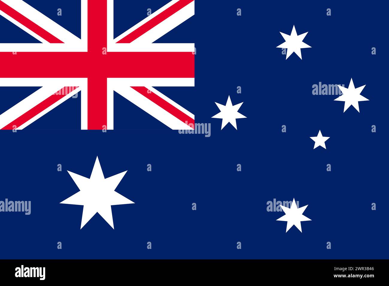 Australia vector flag in official colors and 3:2 aspect ratio Stock ...
