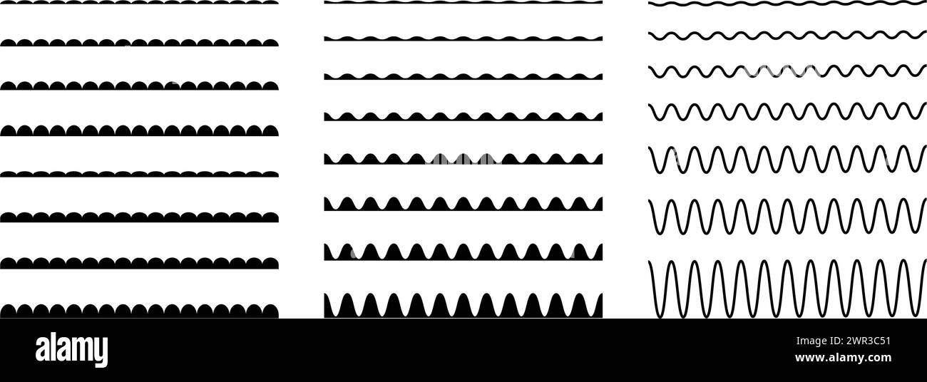 Wiggly borders, scallop stripes, wavy lines, undulated strokes ...