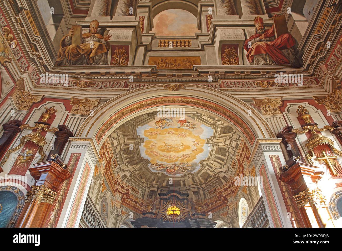 Ceiling fresco by Giovanni Francesco Marchini 1729 left: Pope Gregory ...
