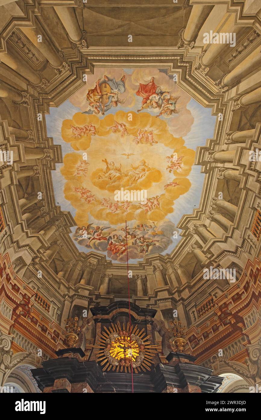 Ceiling fresco by Giovanni Francesco Marchini 1729 in the choir room ...