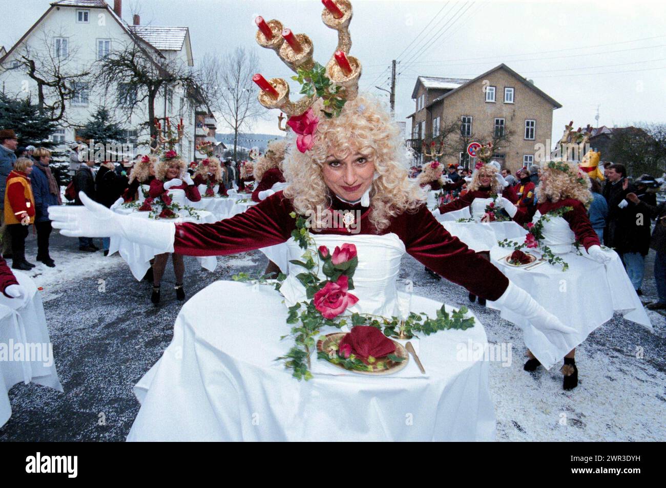 Carnival in Wasungen, Thuringia on 13.02.1999. The Wasungen carnival is ...