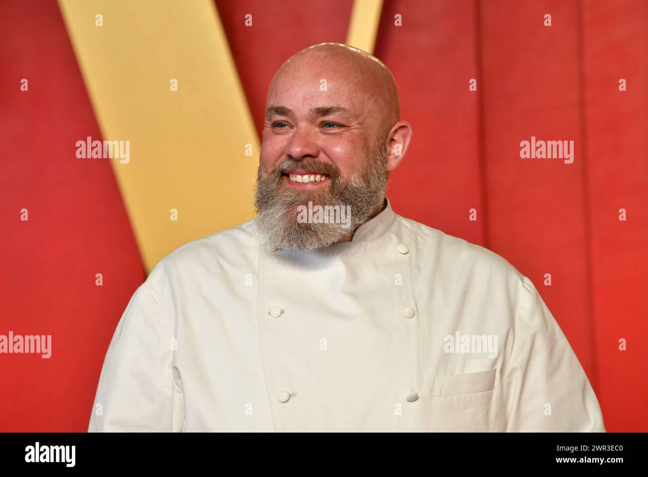 Evan Funke arrives at the Vanity Fair Oscar Party on Sunday, March 10 ...