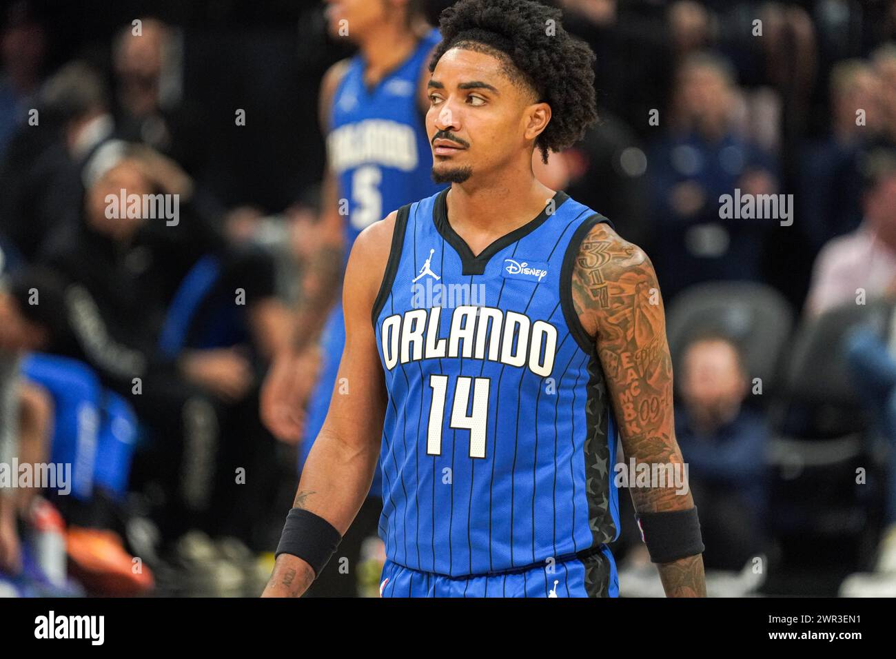 Orlando, Florida, USA, March 10, 2024, IOrlando Magic guard Gary Harris ...