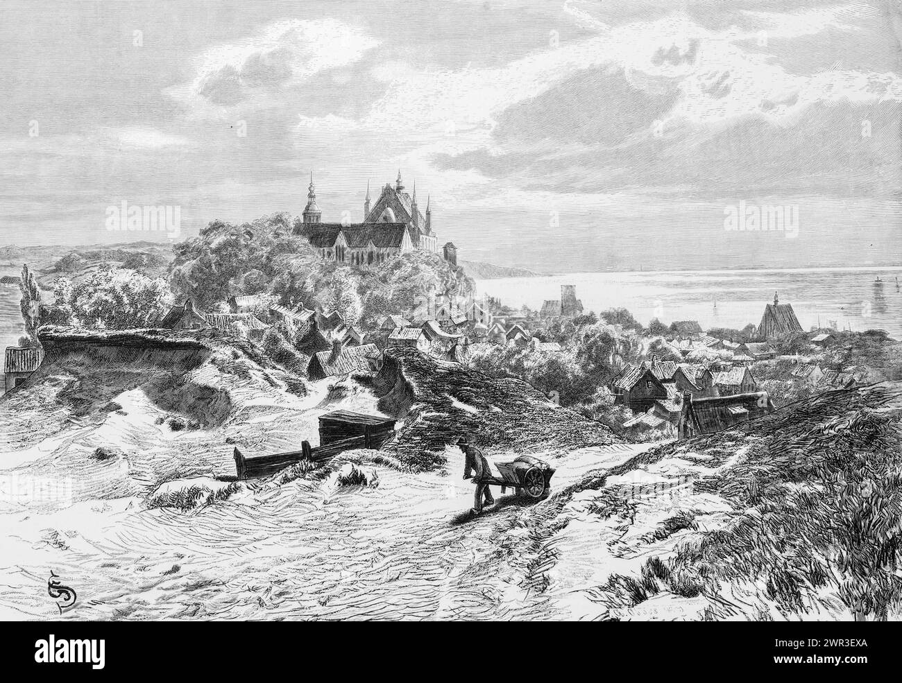 Frombork or Frauenburg on the Vistula Lagoon, Baltic Sea, Pomerania ...