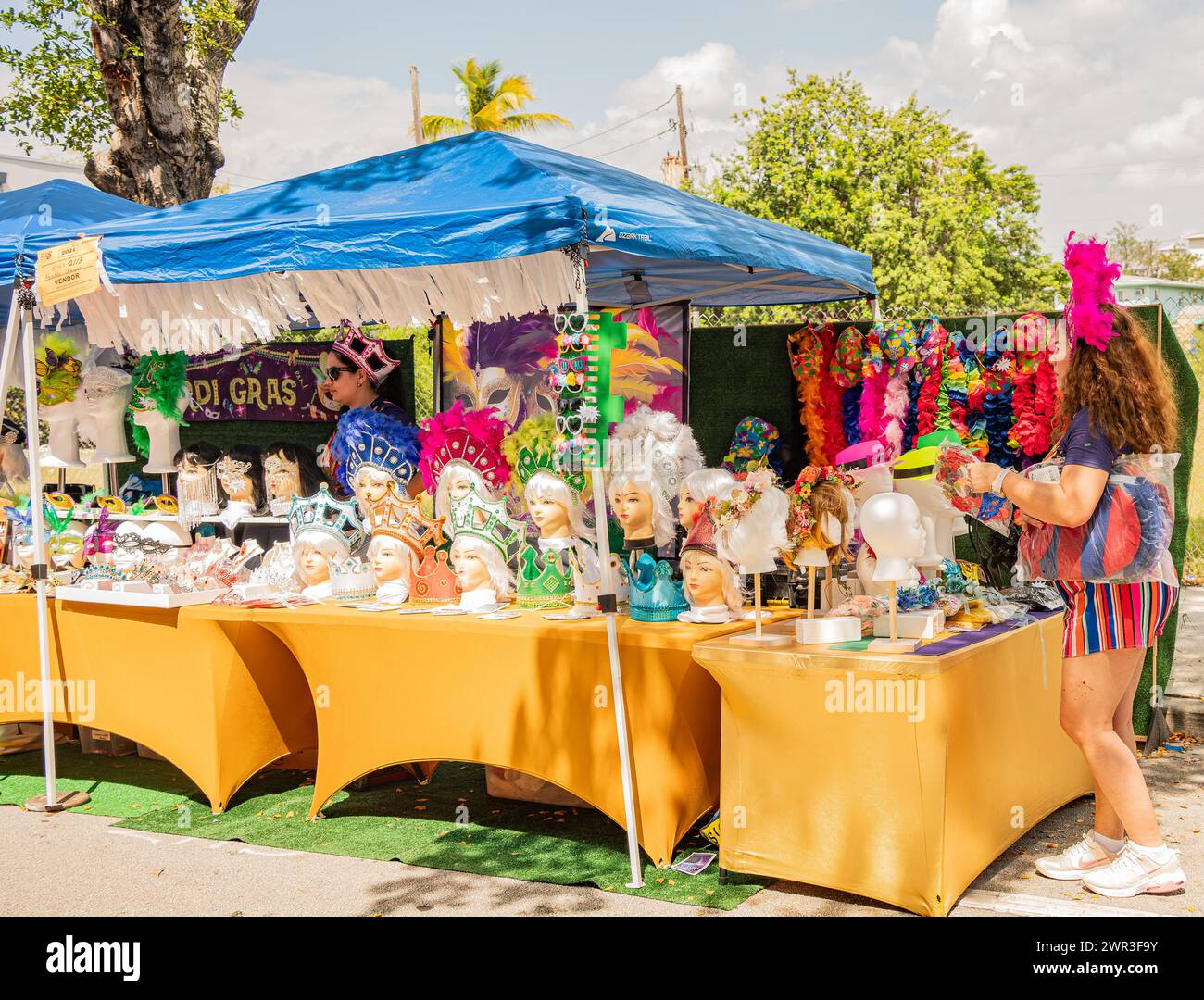 Miami, Florida - March 10, 2024: Calle Ocho: Cuban festival in Little ...