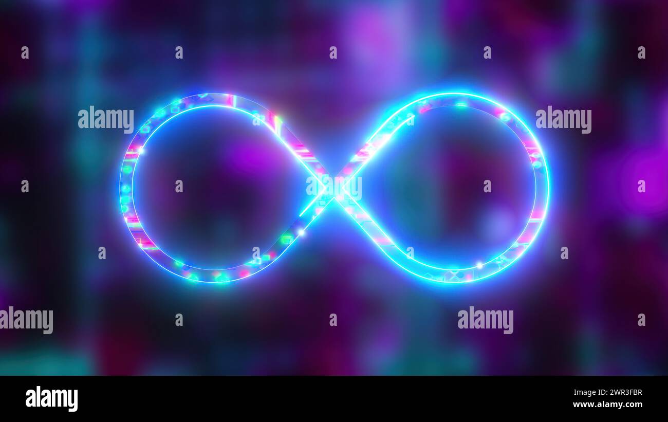 Abstract infinity sign. Computer generated 3d render Stock Photo - Alamy