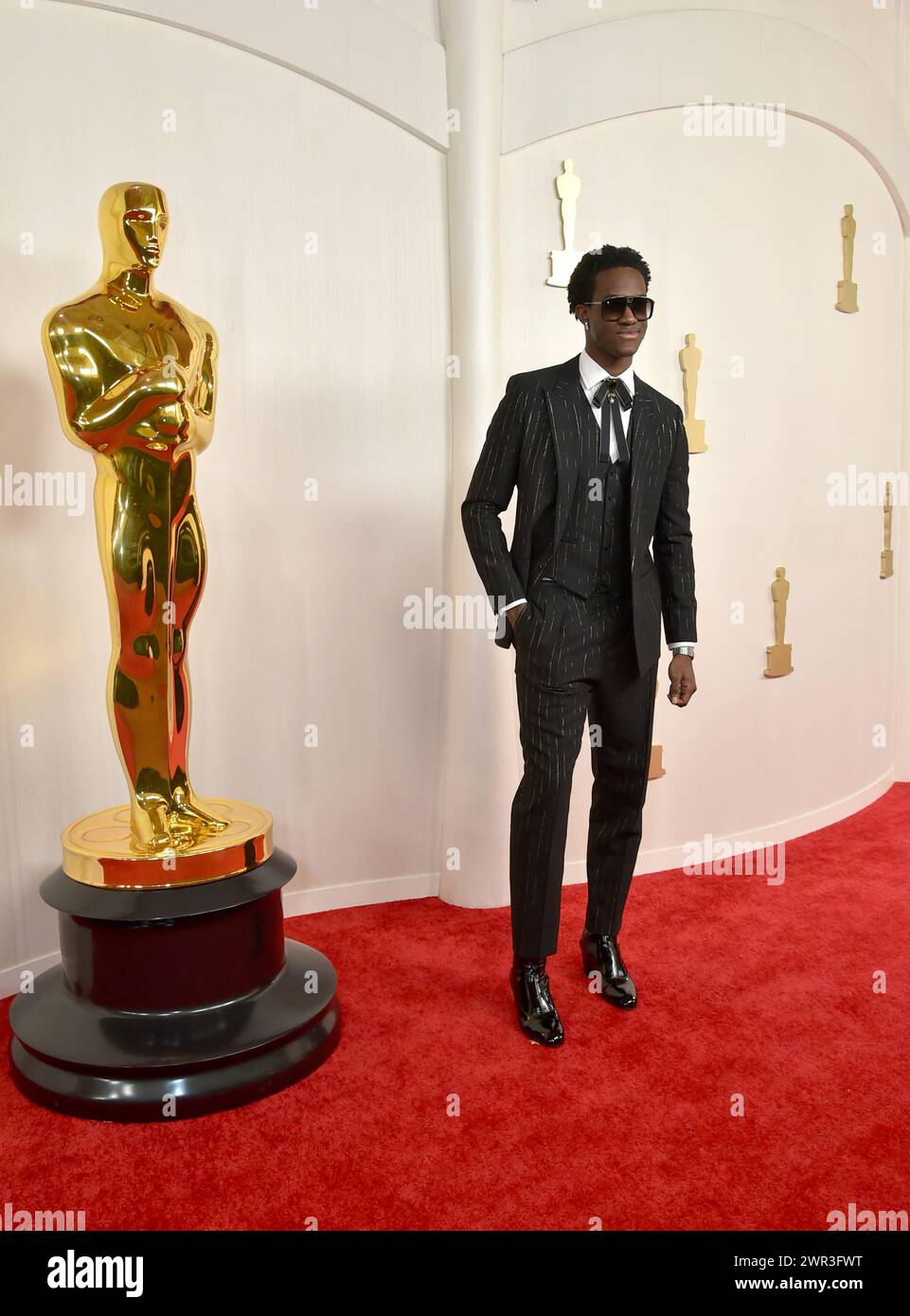 Wisdom Kaye arrives at the Oscars on Sunday, March 10, 2024, at the ...