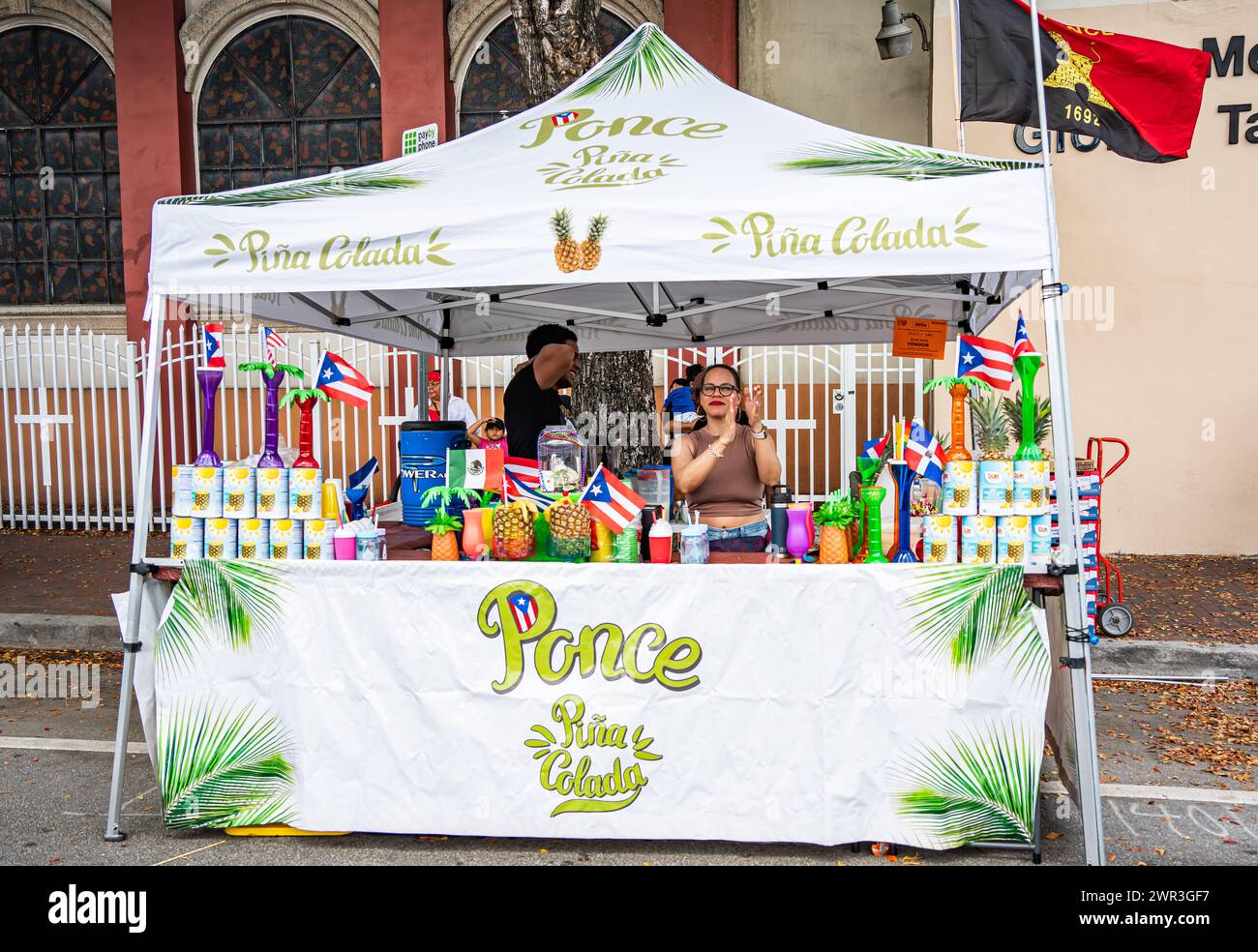Miami, Florida - March 10, 2024: Calle Ocho: Cuban festival in Little ...