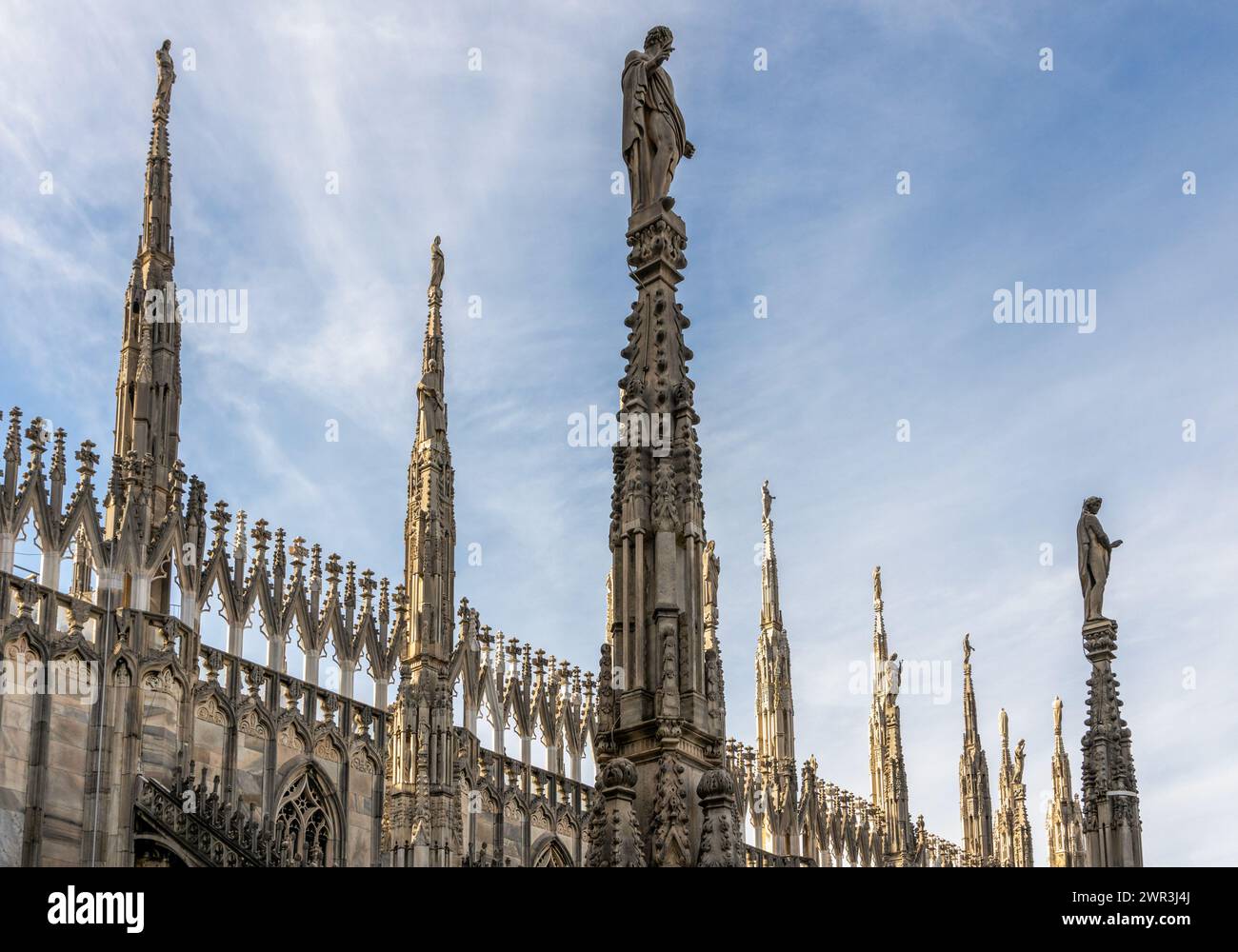 The famous Milan Cathedral (Duomo di Milano) on the Piazza del Duomo in ...