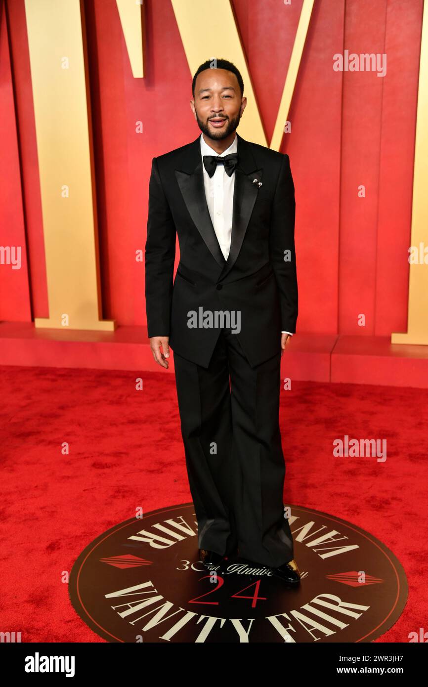 John Legend arrives at the Vanity Fair Oscar Party on Sunday, March 10 ...