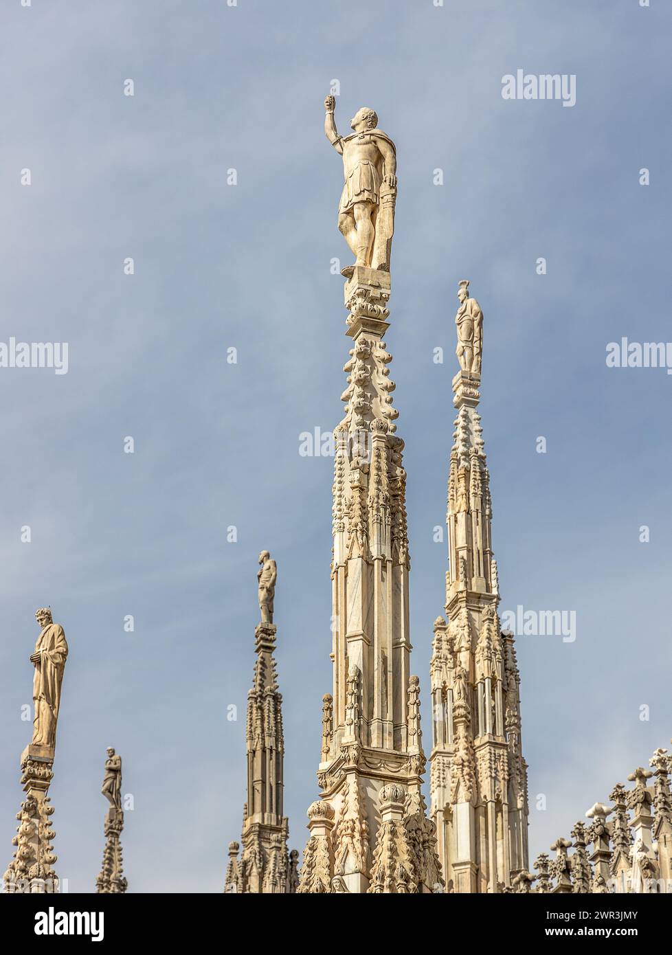 The famous Milan Cathedral (Duomo di Milano) on the Piazza del Duomo in ...