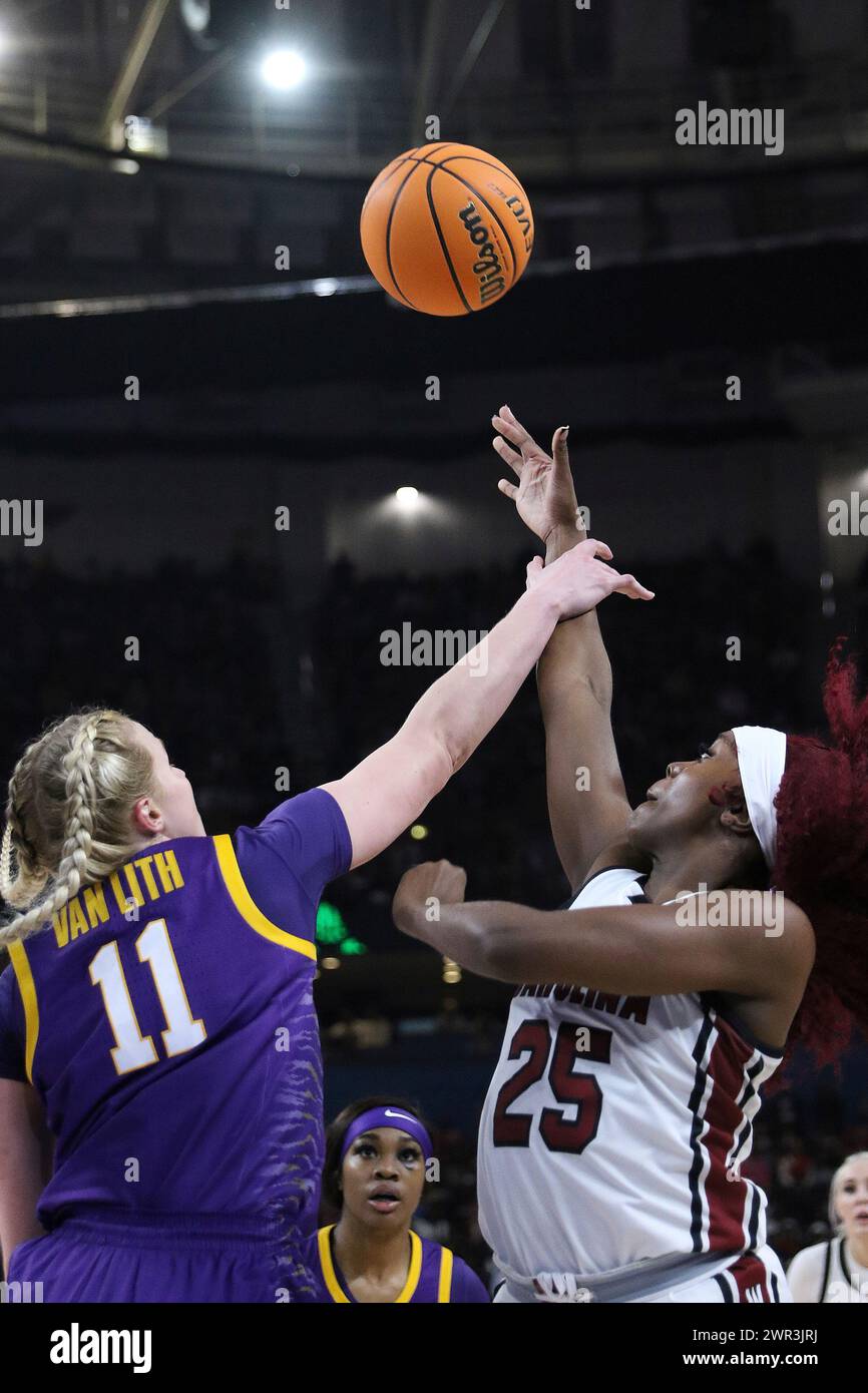 GREENVILLE, SC - MARCH 10: LSU Tigers guard Hailey Van Lith (11 ...