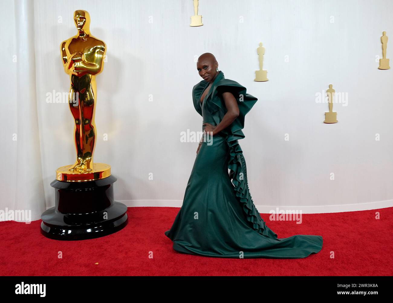 Cynthia Erivo arrives at the Oscars on Sunday, March 10, 2024, at the ...