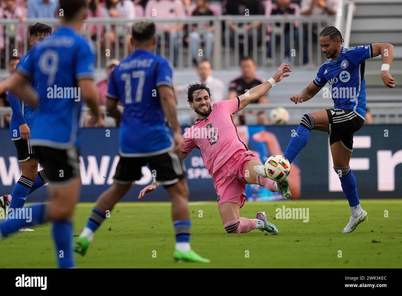 Inter Miami forward Leonardo Campana (8), second right, vies with CF ...