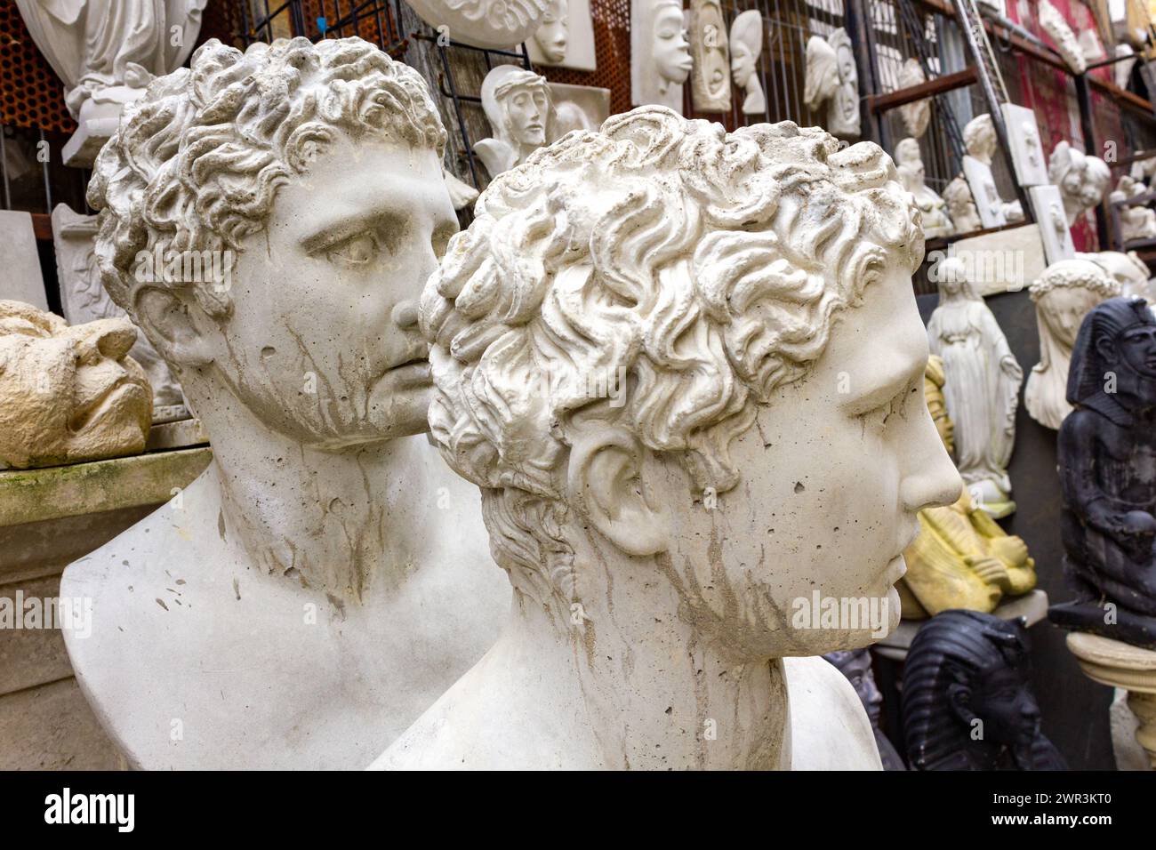 Sample plaster sculpture of a classical head casting in London Stock ...