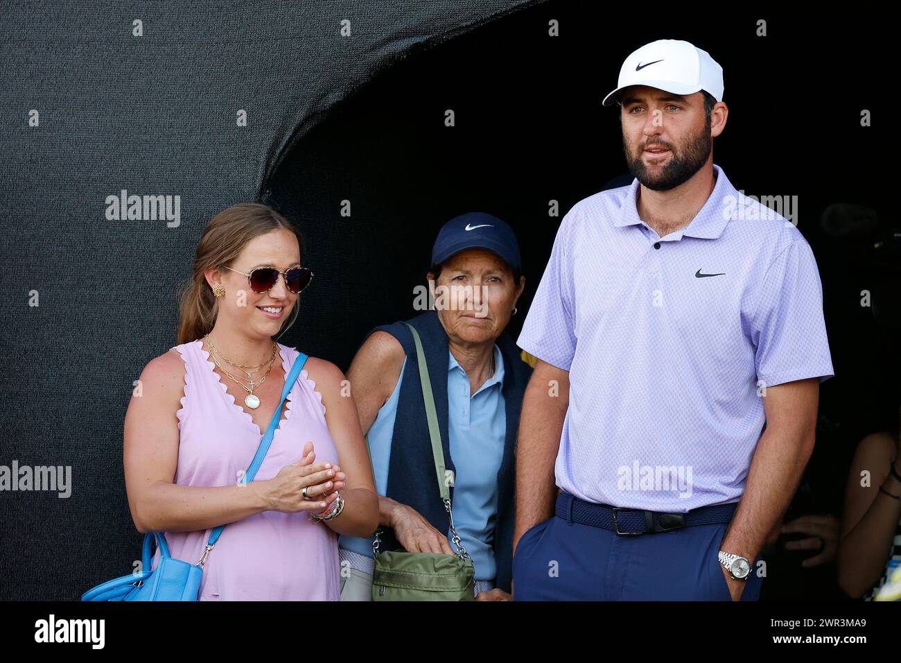 ORLANDO, FL - MARCH 10: PGA golfer Scottie Scheffler is with his wife ...