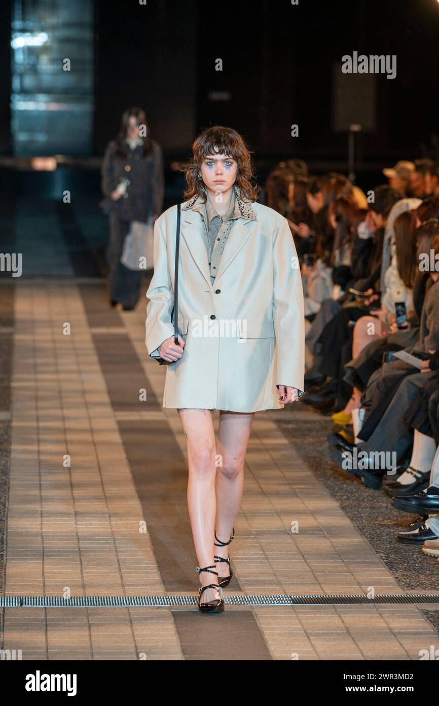 Tokyo, Japan. Runway model, March 11, 2024 - Rakuten Fashion Week ...