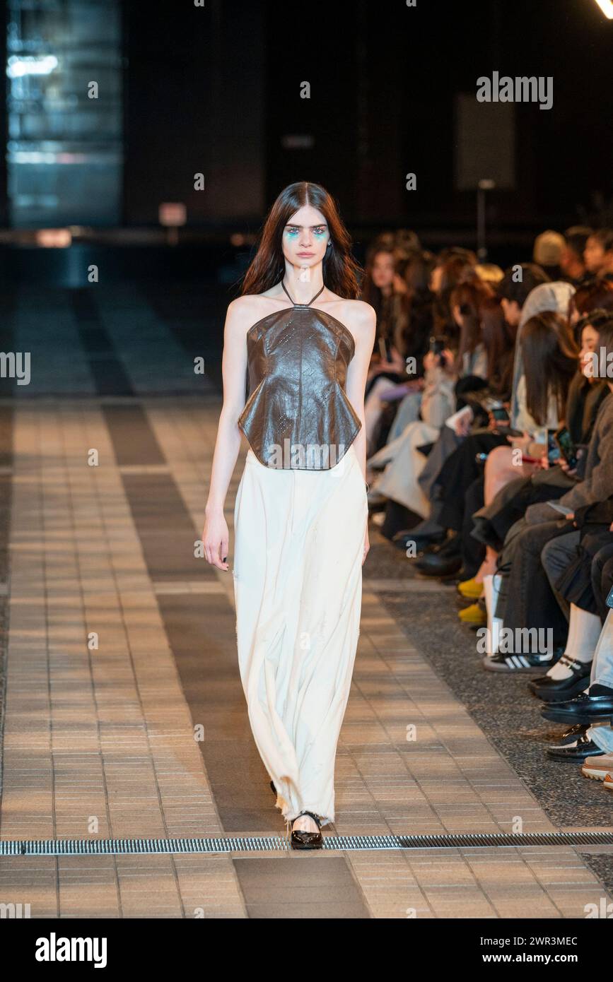 Tokyo, Japan. Runway model, March 11, 2024 - Rakuten Fashion Week ...