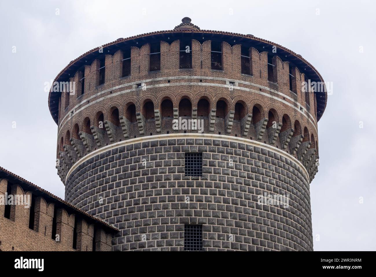 Castello Sforzesco or Sforza Castle in Milan, Italy. Huge Medieval ...
