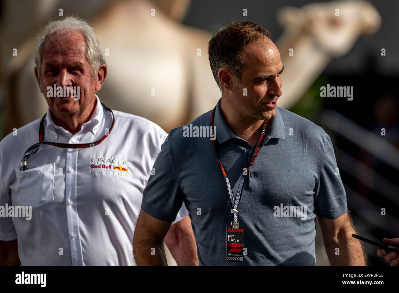Jeddah, Saudi Arabia, 10th Mar 2024, Helmut Marko and Oliver Mintzlaff ...