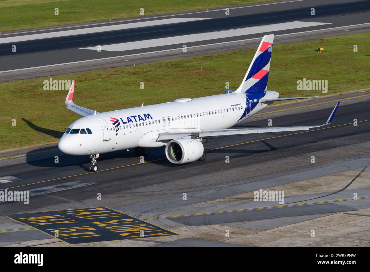 LATAM Airlines Airbus A320neo aircraft. Airplane of LATAM Airlines Brazil of model A320. Plane ...