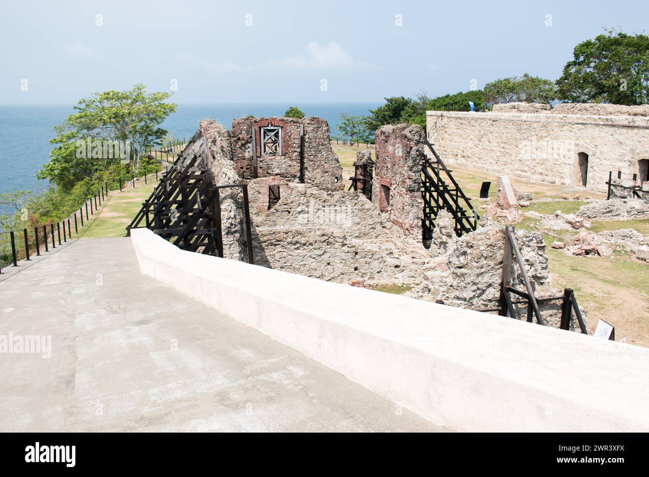 Facilities of Fort San Lorenzo, after restoration of the site Stock ...