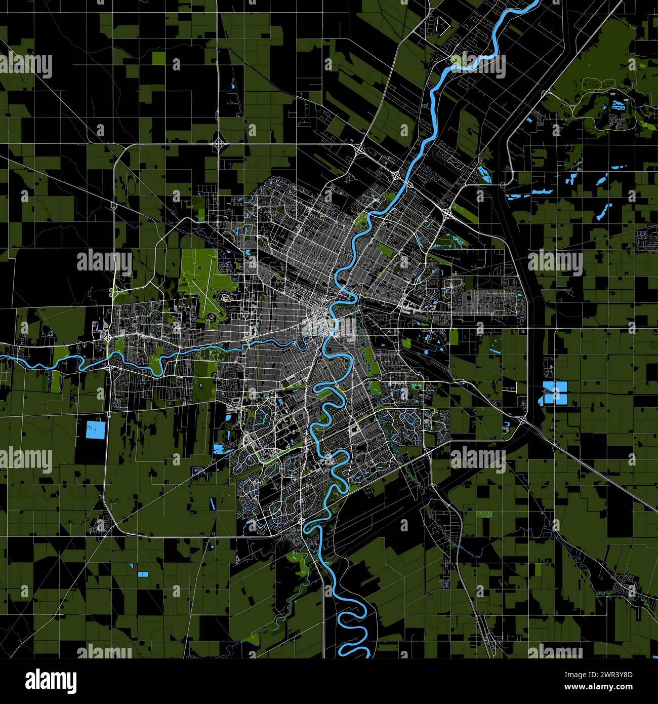 Map of Winnipeg, Manitoba, Canada Stock Vector Image & Art - Alamy