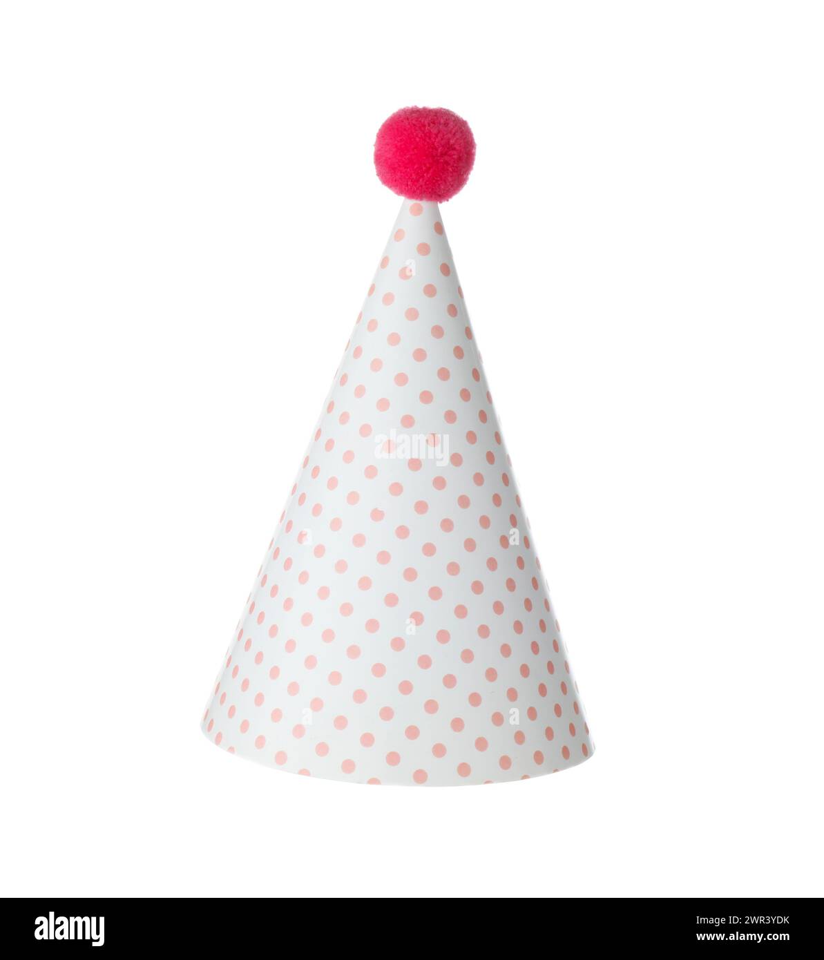 One beautiful party hat isolated on white Stock Photo - Alamy