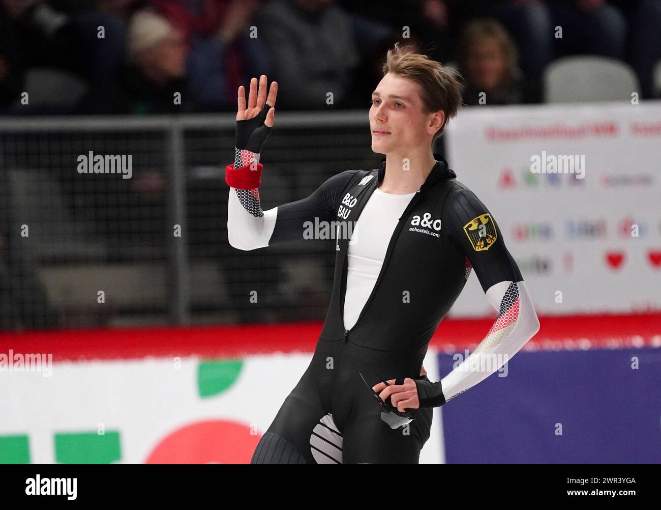 Moritz Klein (GER) on 500m men during ISU World Speed Skating Allround ...