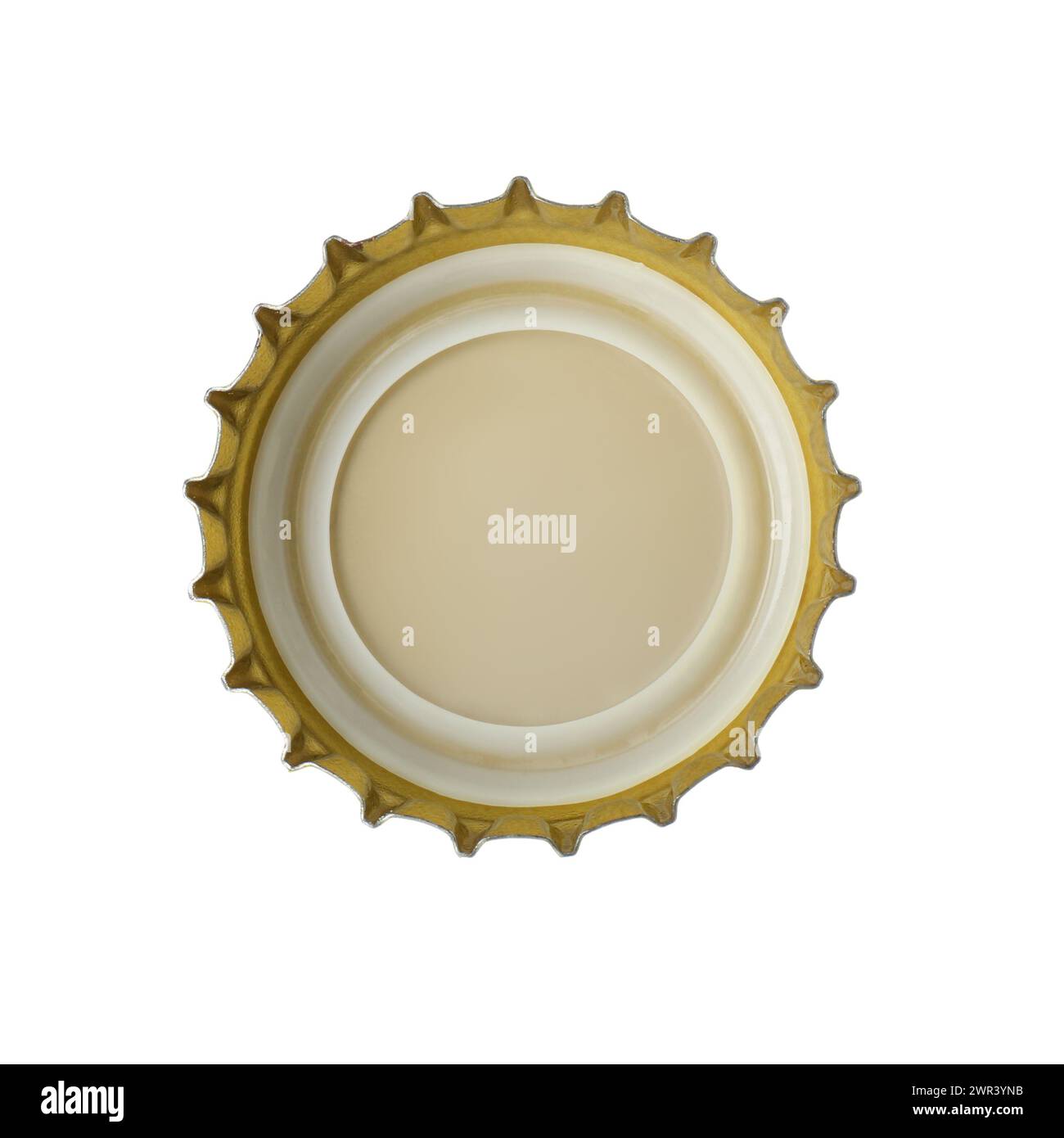 One beer bottle cap isolated on white Stock Photo - Alamy