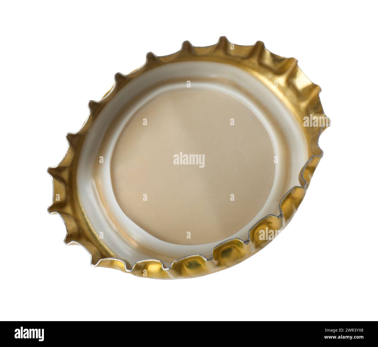 One beer bottle cap isolated on white Stock Photo - Alamy