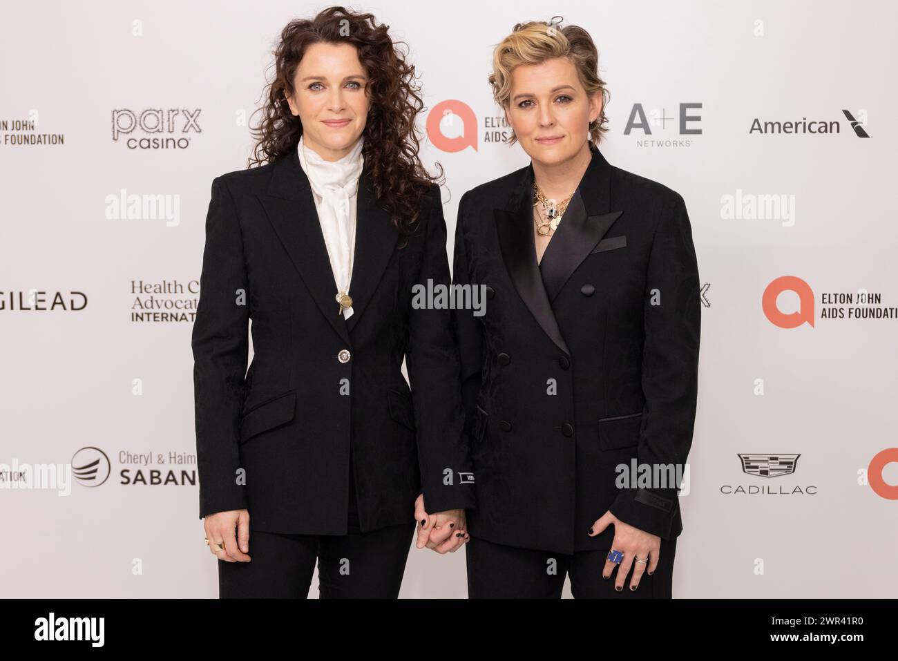 Catherine Shepherd, left, and Brandi Carlyle arrive at the 32nd Annual ...