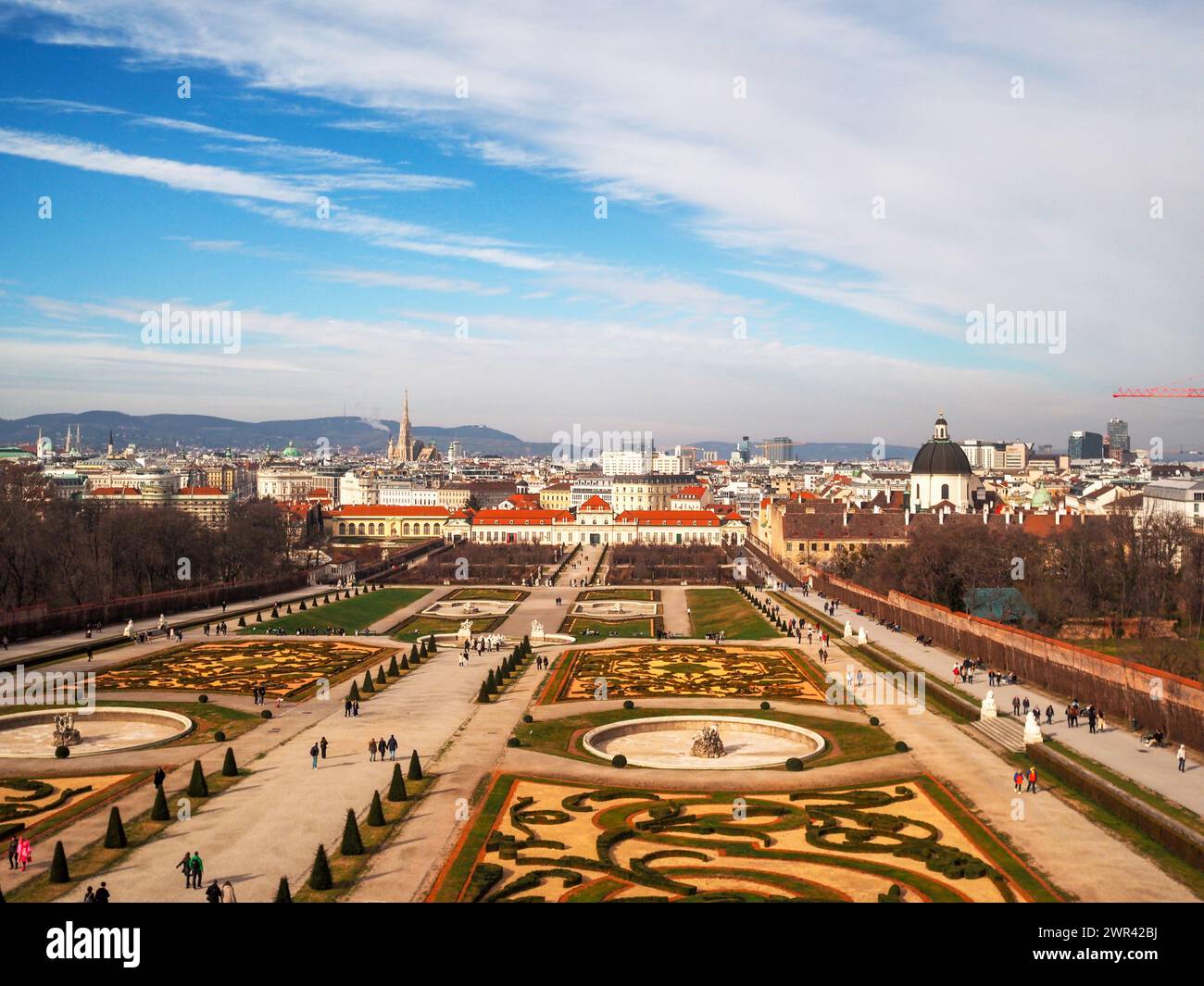 Vienna, Austria - February 25, 2024: View of the Lower Belvedere and ...