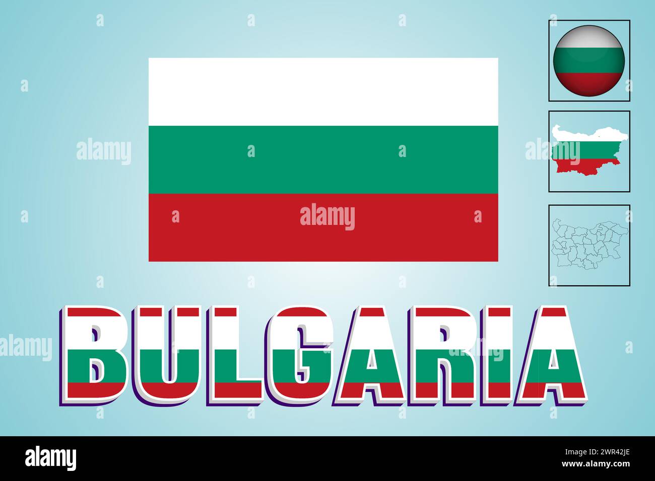 Bulgaria flag and map in vector illustration Stock Vector Image & Art ...