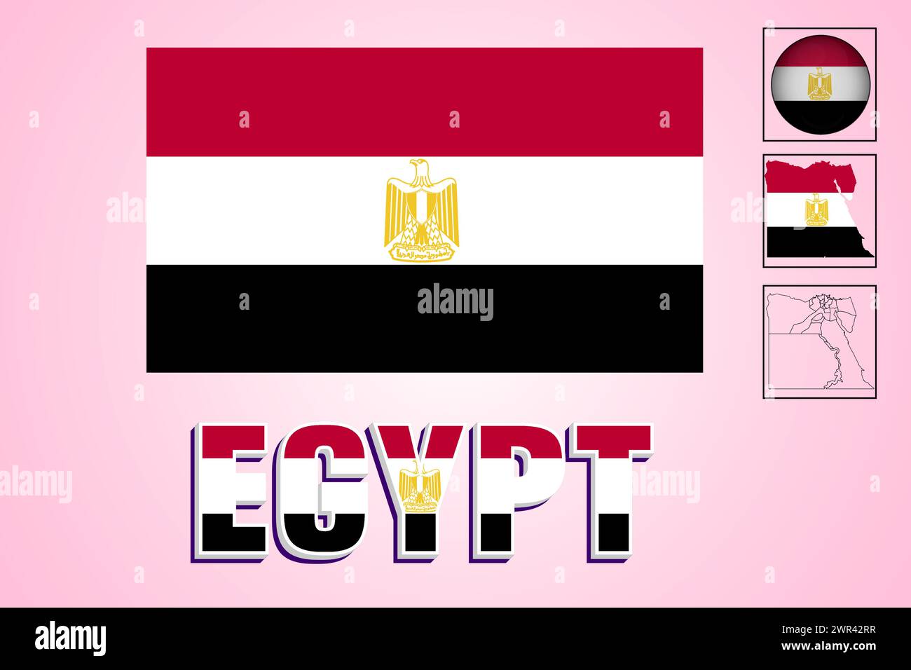 Egypt flag in abstract Stock Vector Images - Alamy