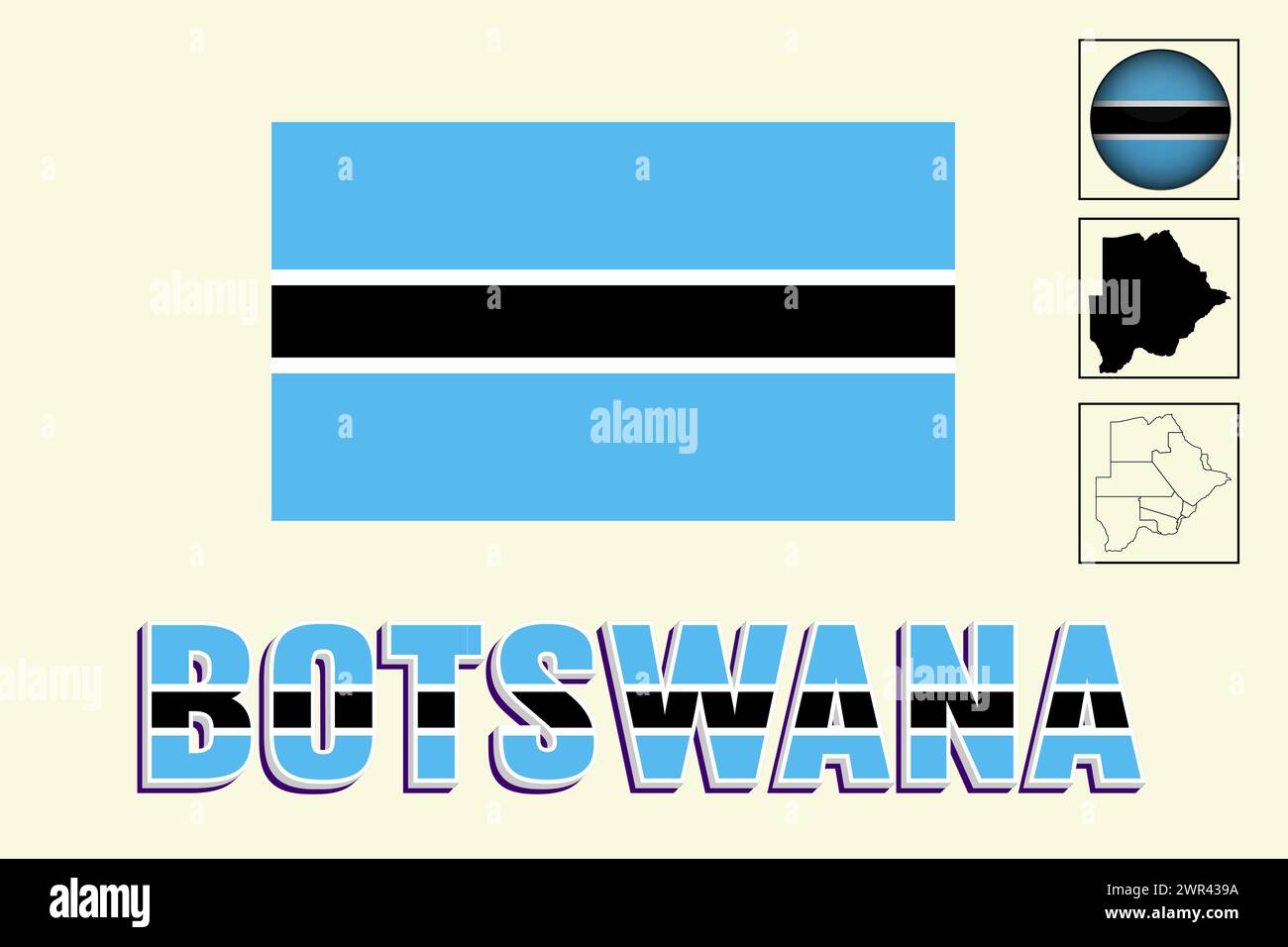 Map botswana hi-res stock photography and images - Alamy