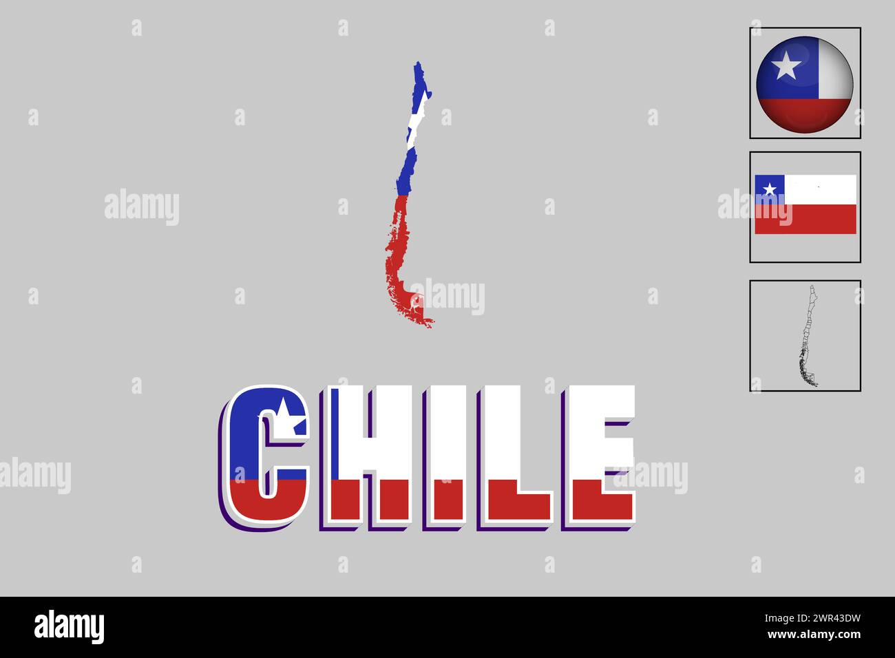 Chile flag in official Stock Vector Images - Alamy