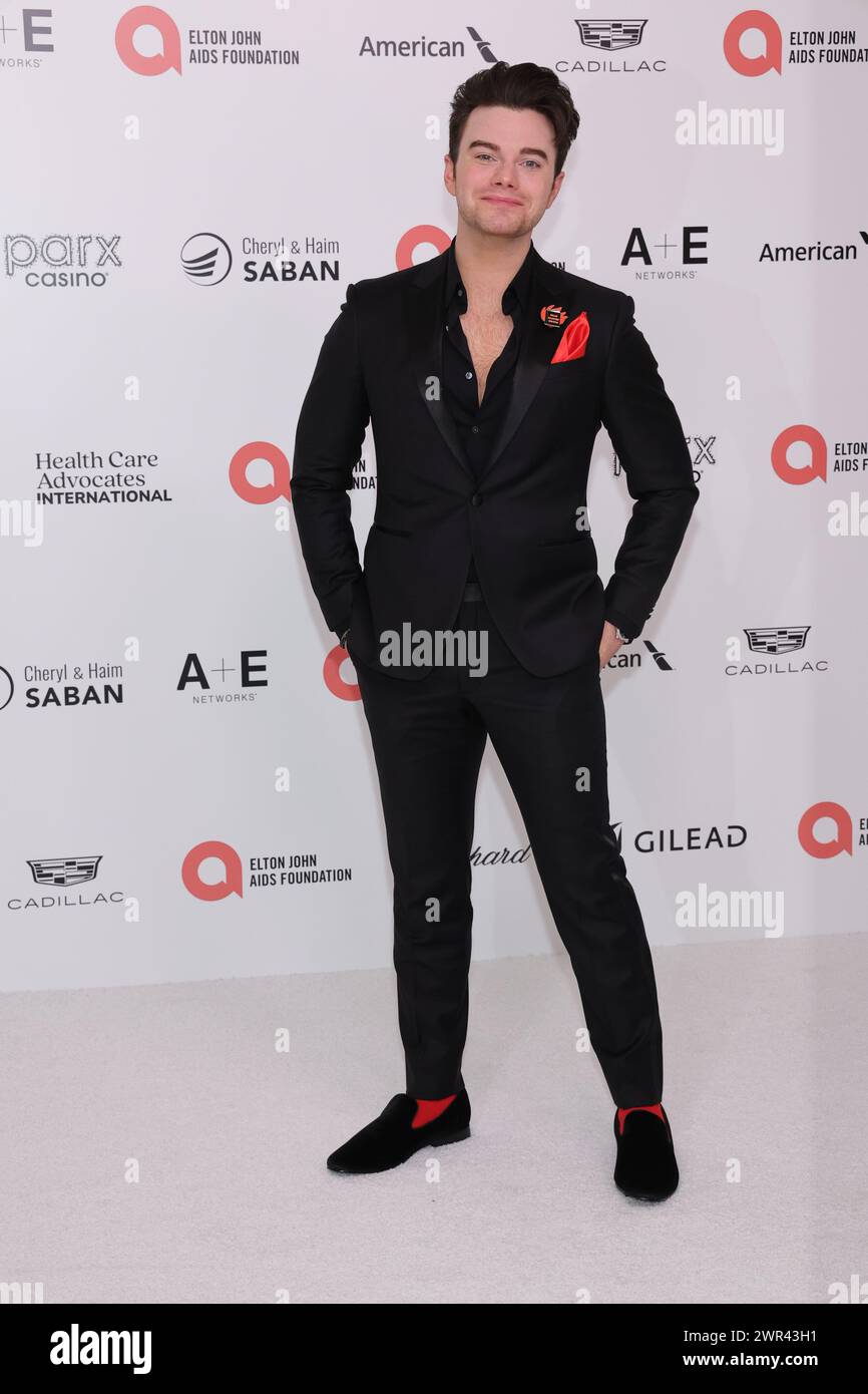 West Hollywood, Ca. 10th Mar, 2024. Chris Colfer at the 32nd Annual Elton John AIDS Foundation ...