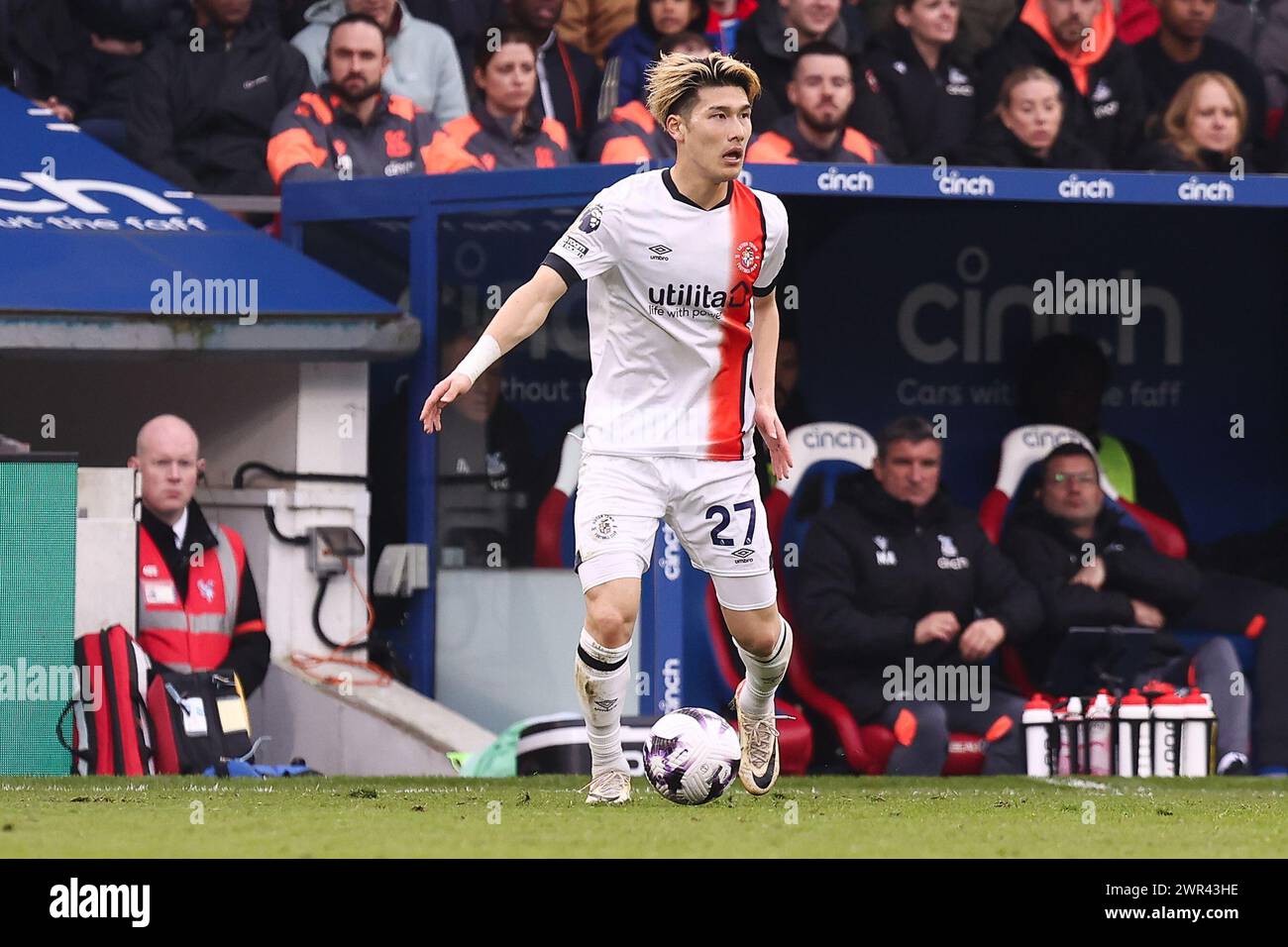 Luton Town's Daiki Hashioka in action during the Premier League match ...