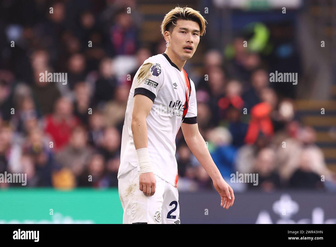 Luton Town's Daiki Hashioka in action during the Premier League match ...