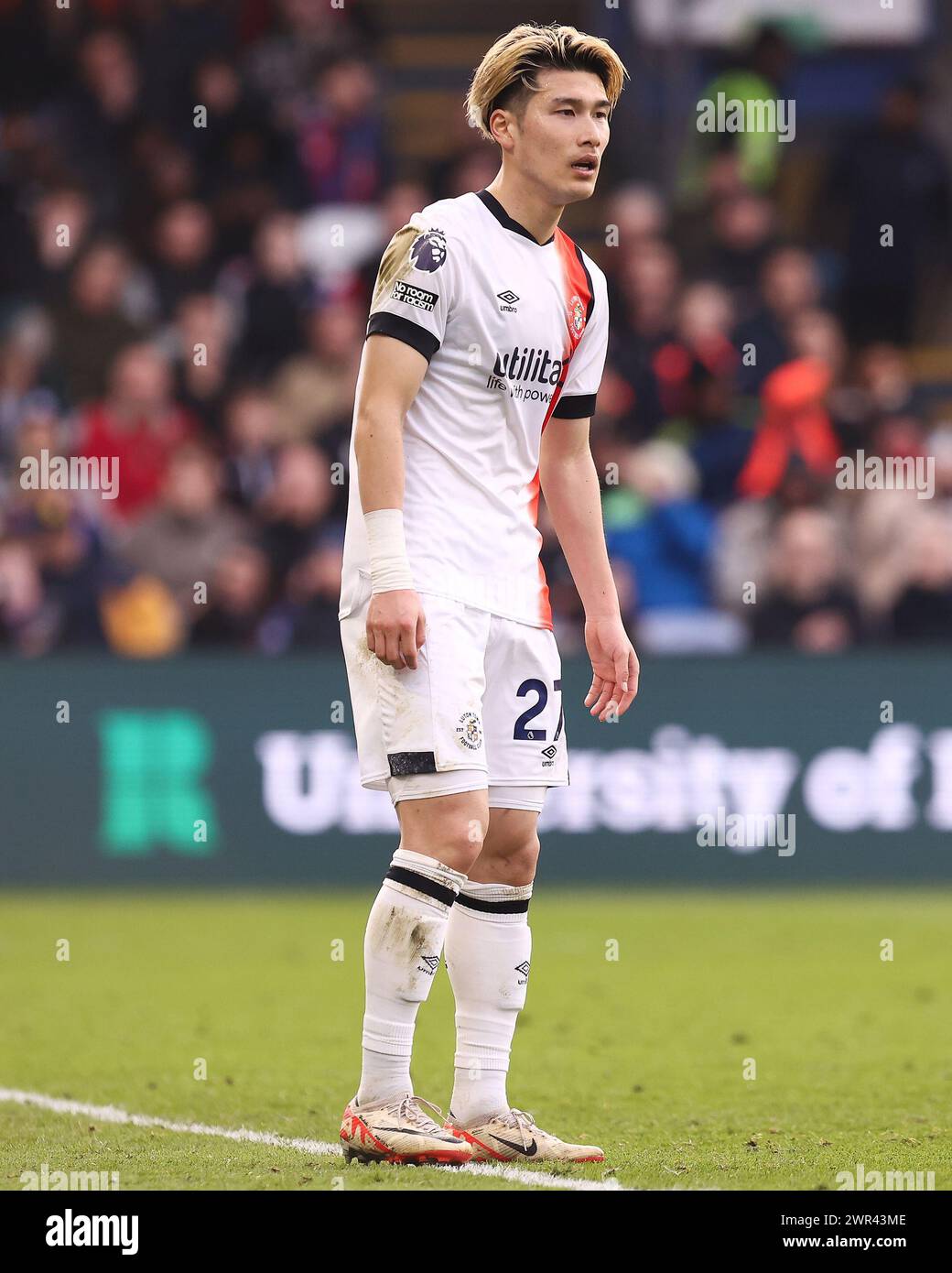 Luton Town's Daiki Hashioka in action during the Premier League match ...
