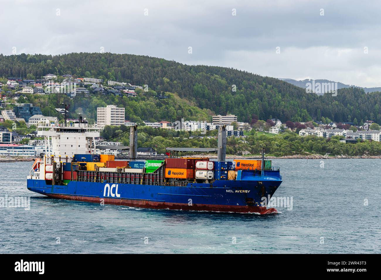 Container Ship NCL AVEROY in Geirangerfjord, ALESUND, Norway, Europe ...