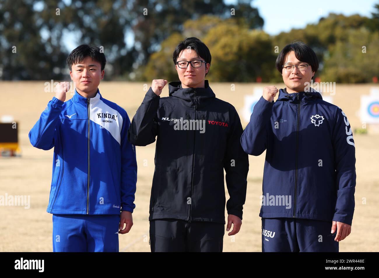 Yumenoshima Park Archery Field, Tokyo, Japan. 10th Mar, 2024. (L-R ...