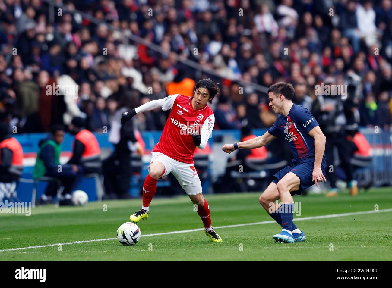 Paris, France. Credit: D. 10th Mar, 2024. Junya Ito (Reims) Football ...
